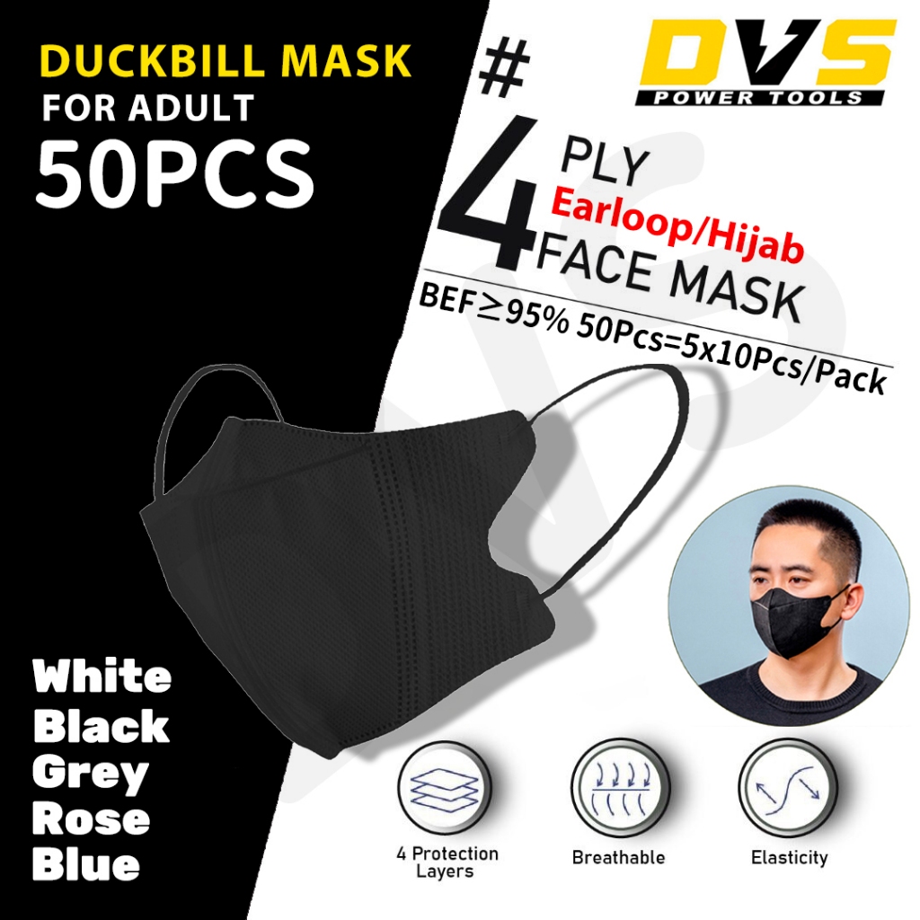 50pcs 3D Face Mask duckbill mask Earloop&Headloop Hijab Butterfly Korea ...