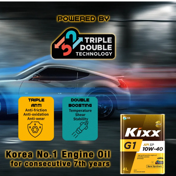 KIXX Semi Synthetic Engine Oil 10W40 G1 API SP (4L) | Shopee Malaysia