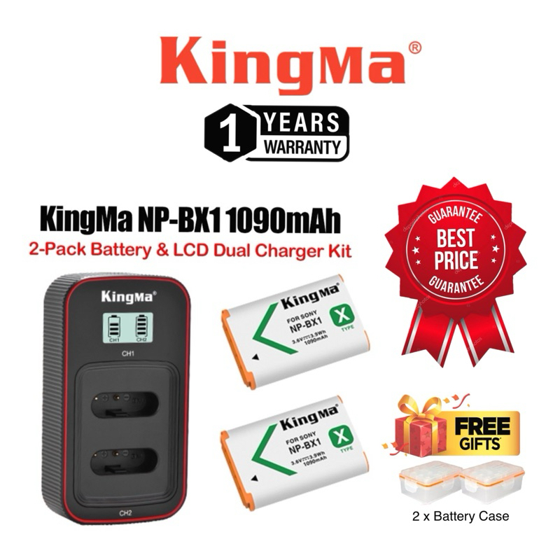 KINGMA NPBX1 NP-BX1 DUAL CHARGER+2 BATTERY ORIGINAL KINGMA (1 YEARS WARRANTY) | Shopee Malaysia