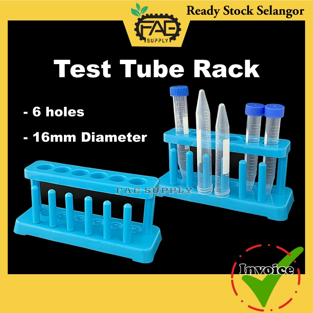 Test tube rack falcon centrifuge rack 10mL 15mL 16mm x 6hole | Shopee ...