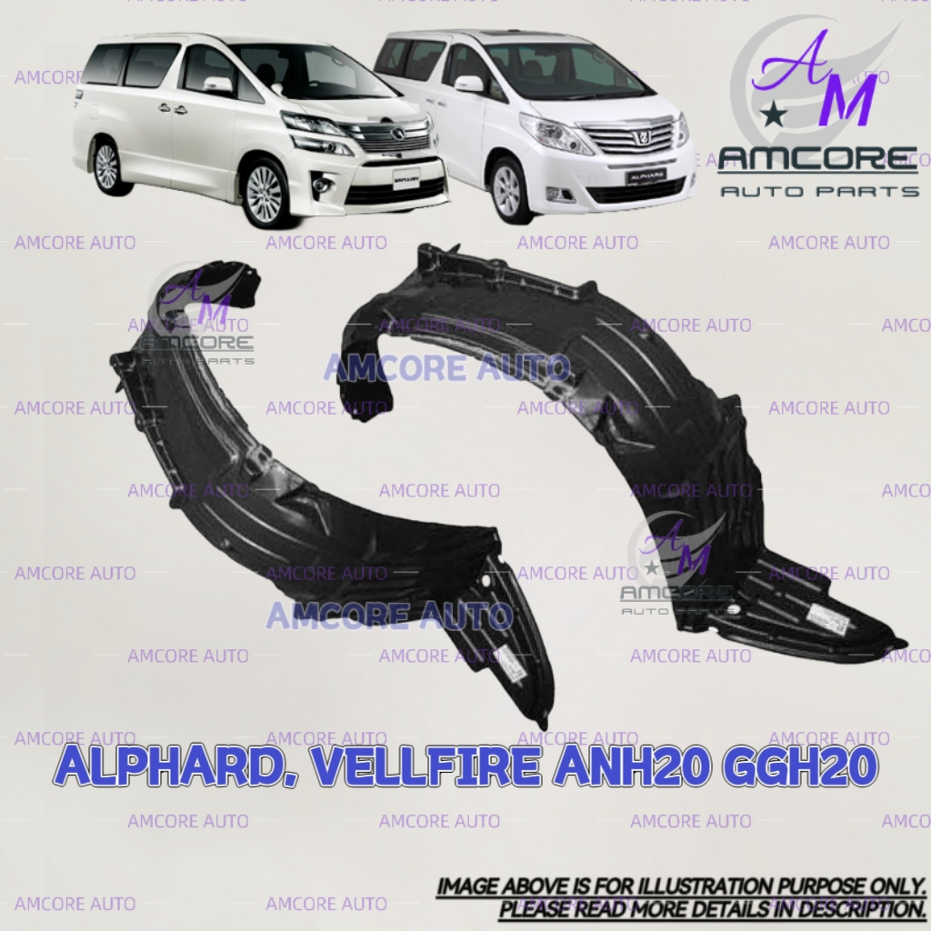 TOYOTA ALPHARD VELLFIRE ANH20 - FENDER INNER COVER / FENDER SEAL / DAUN ...