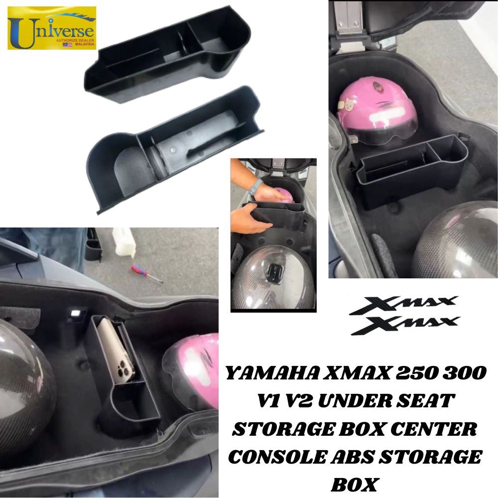 YAMAHA XMAX 250 300 V1 V2 UNDER SEAT STORAGE BOX CENTER CONSOLE ABS ...