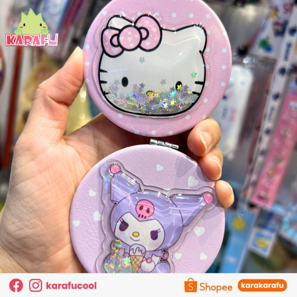 READY STOCK! Sanrio Character Hand Carry Mirror Make Up Mirror Hello ...