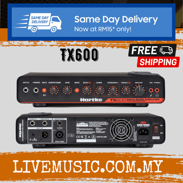 Hartke TX600 600 Watts Bass Amp Head ( TX 600 / TX-600 ) | Shopee Malaysia
