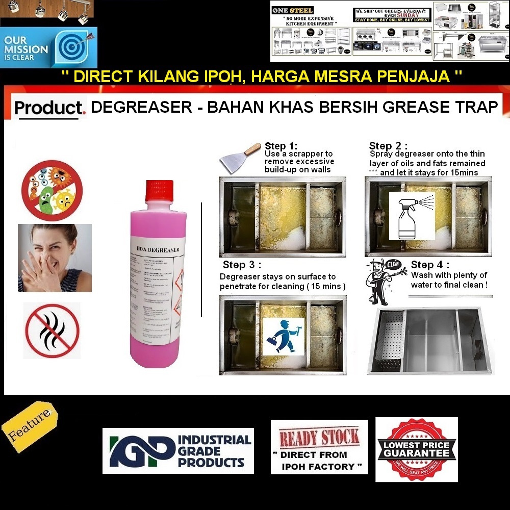 DEGREASER FOR GREASETRAP/ PERANGKAK MINYAK/ REMOVING OILS, FATS AND ...