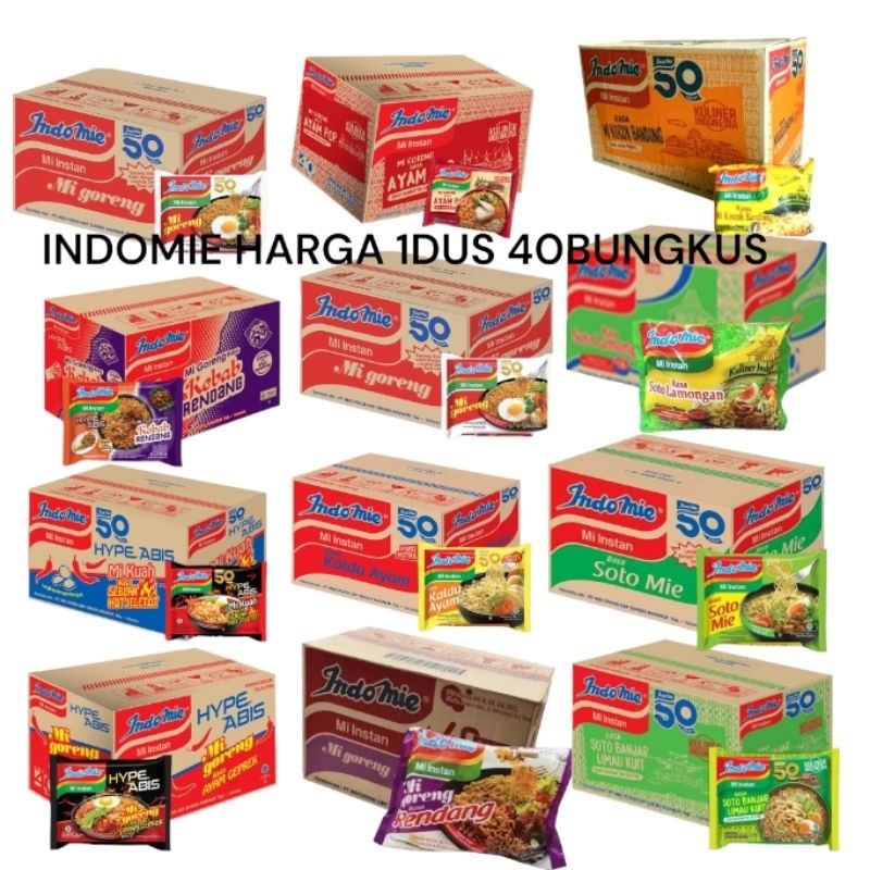 INDOMIE-MIE INSTAN ORIGINAL INDONESIA(HARGA DUS) | Shopee Malaysia