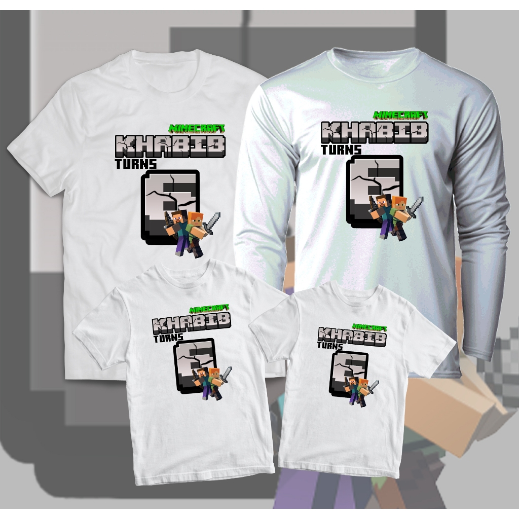 *NEW ARRIVAL* MINECRAFT BIRTHDAY T-SHIRT | CUSTOMIZE NAME & AGE | KIDS ...