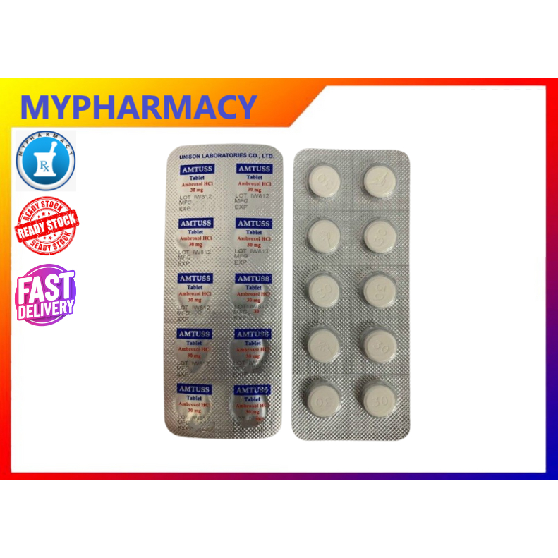 Biolab Amtuss Ambroxol HCl 30mg Tablets 10's [ Remove Phlegm / Ubat ...