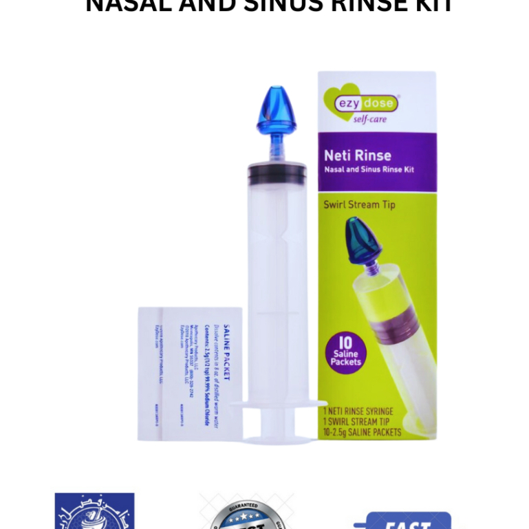 EZY DOSE SELF-CARE NET RINSE KIT (I NETI RINSE SYRINGE + 1 SWIRL STREAM ...