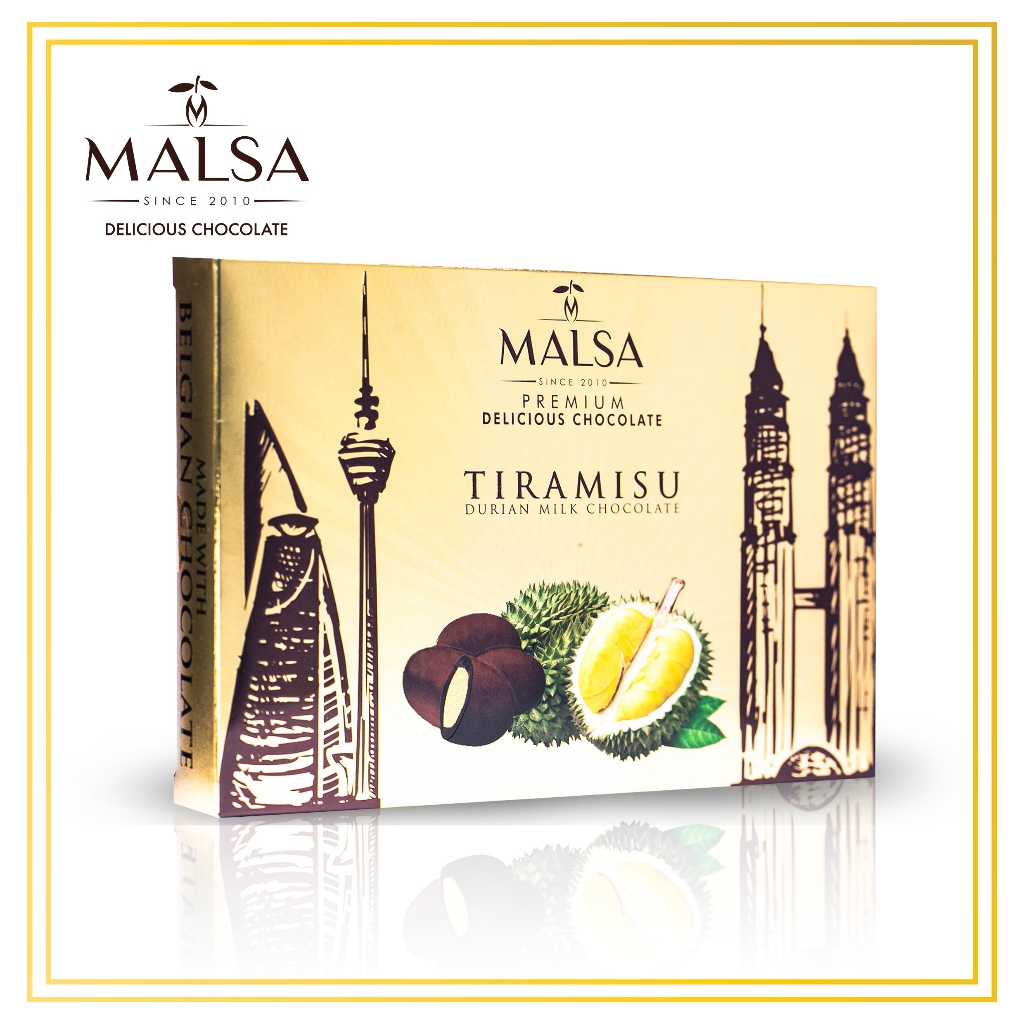 Malsa Tiramisu Durian Dark & Tiramisu Durian Milk Chocolate - BOX ...