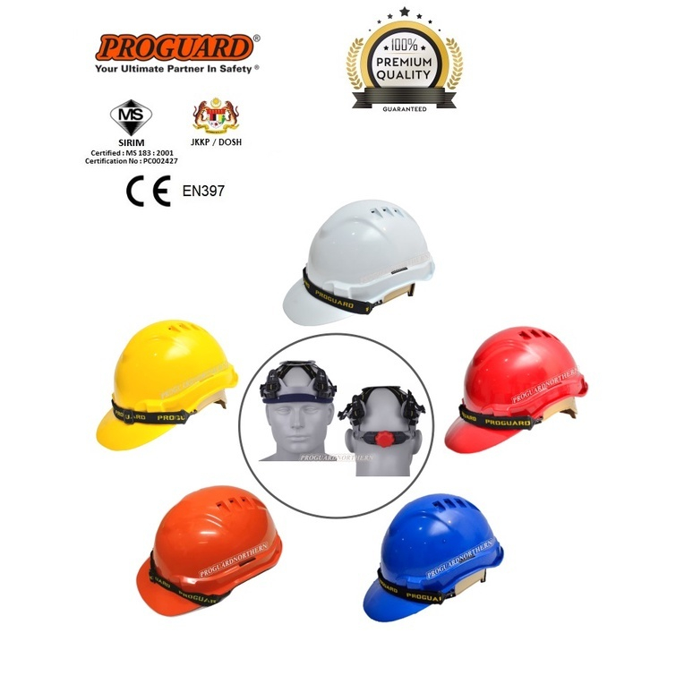 PROGUARD ADVANTAGE 2 INDUSTRIAL SAFETY HELMET - STEALTH LOCK (RATCHET ...