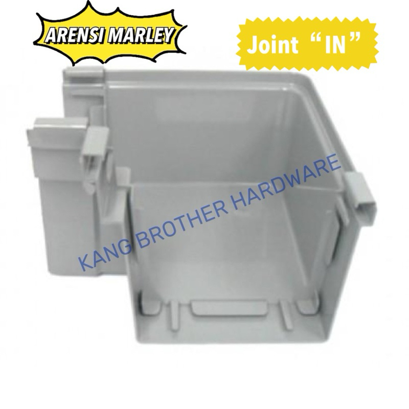 [ARENSI MARLEY] F300 PVC GUTTER MITER JOINT "IN" WITH OUTLET GREY 4 ...