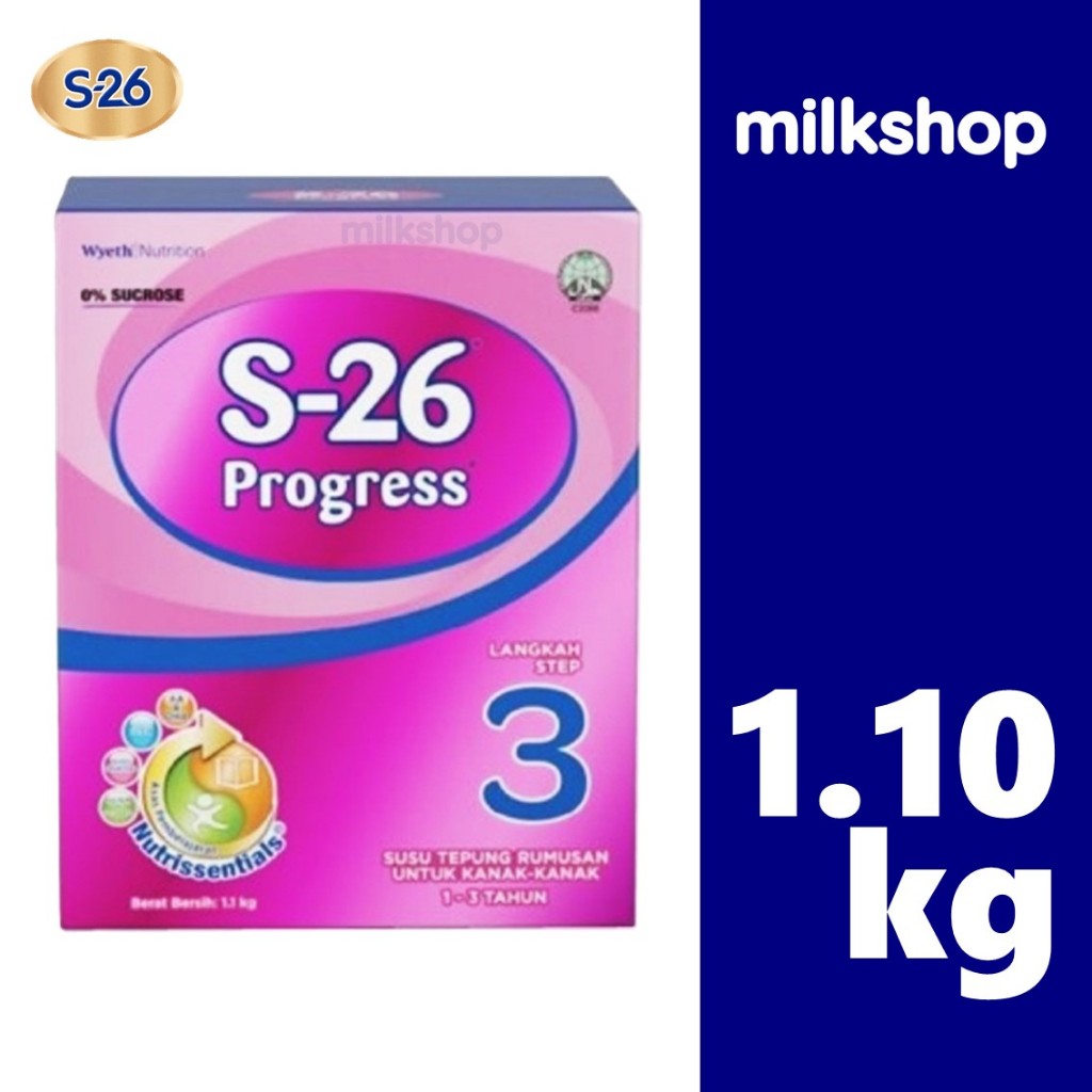 S26 STD Progress Step 3 1.1kg | Wyeth Langkah Step3 box kotak 1-3 year ...