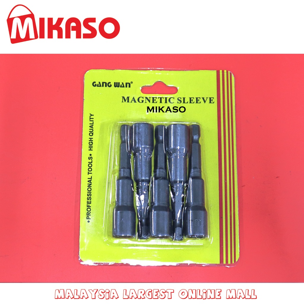 [5 Pieces] MIKASO 65mm Hexagon Magnetic Nut Socket 1/4'' Hex Shank ...