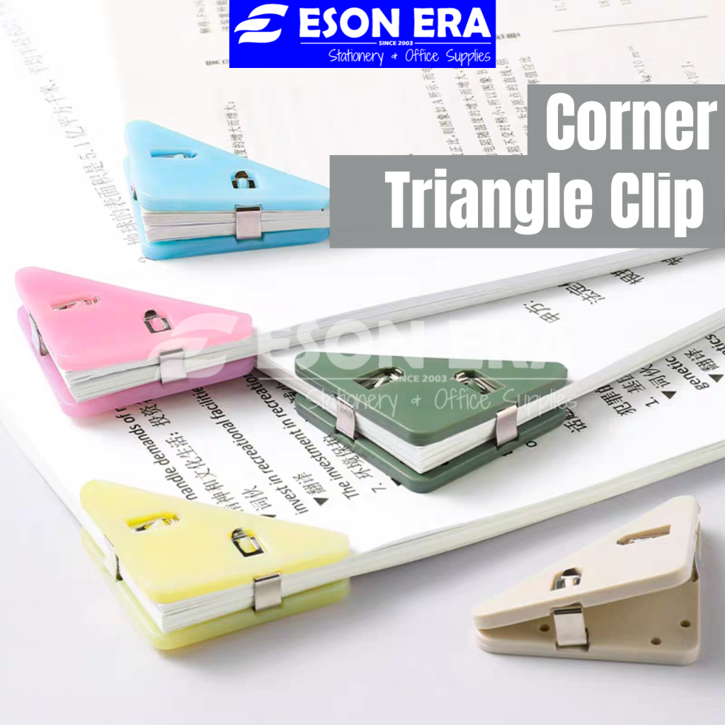 Triangle Clip Plastic Corner Clip Paper Clip Klip Tiga Segi | Shopee ...