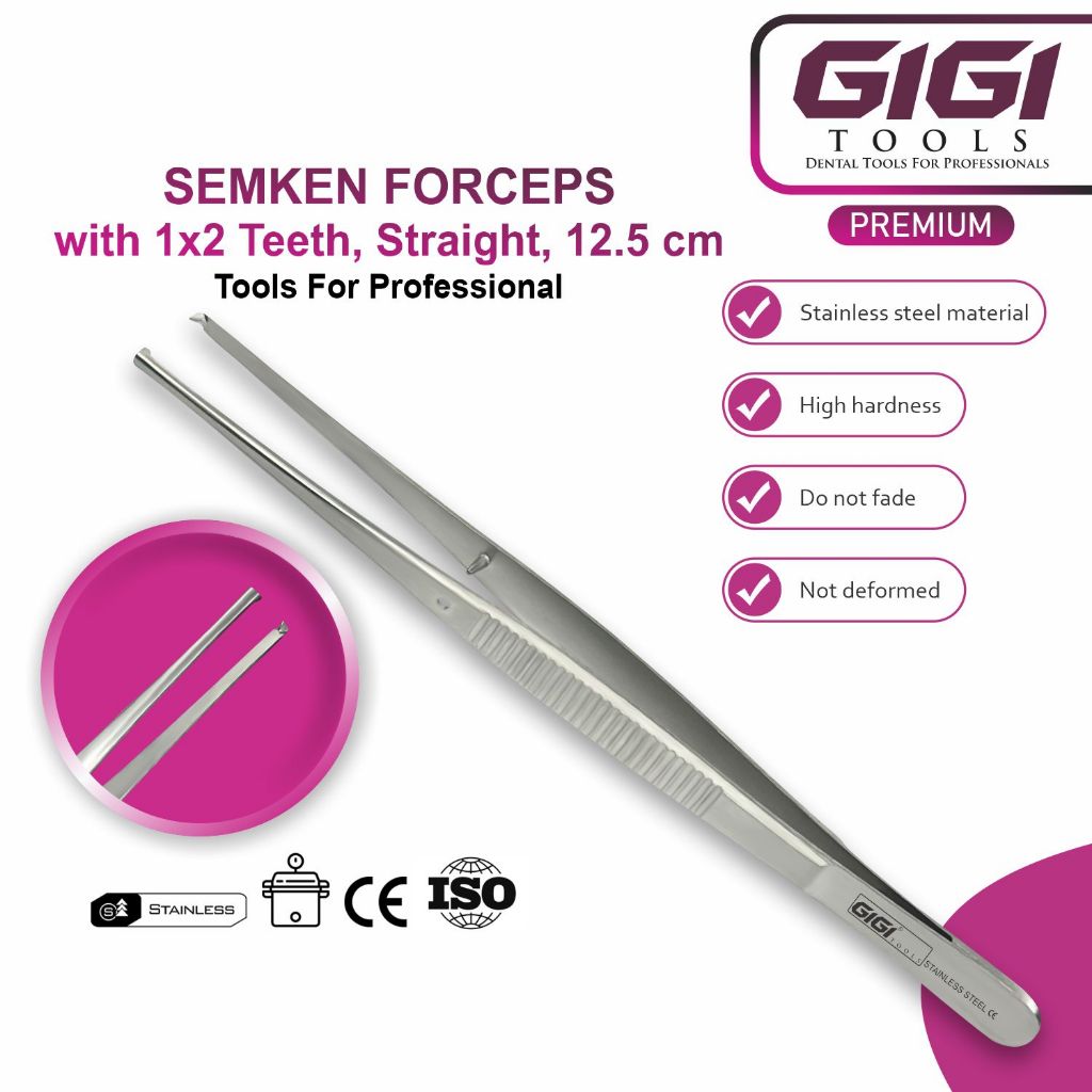GIGI Tools Semken Tissue Forceps Tweezer for Dental and Surgical Uses ...