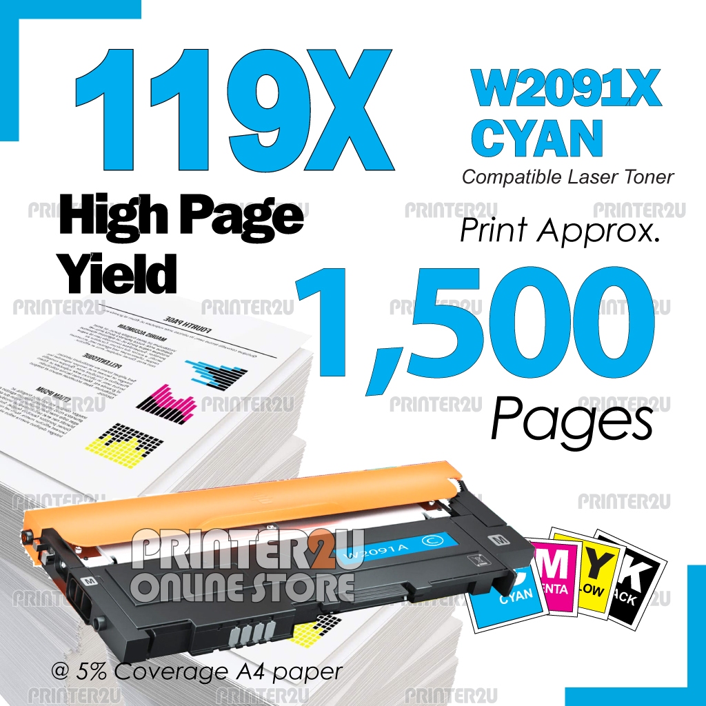 Compatible to HP 119A W2090A W2091A W2092A W2093A HP119A Color Laser ...