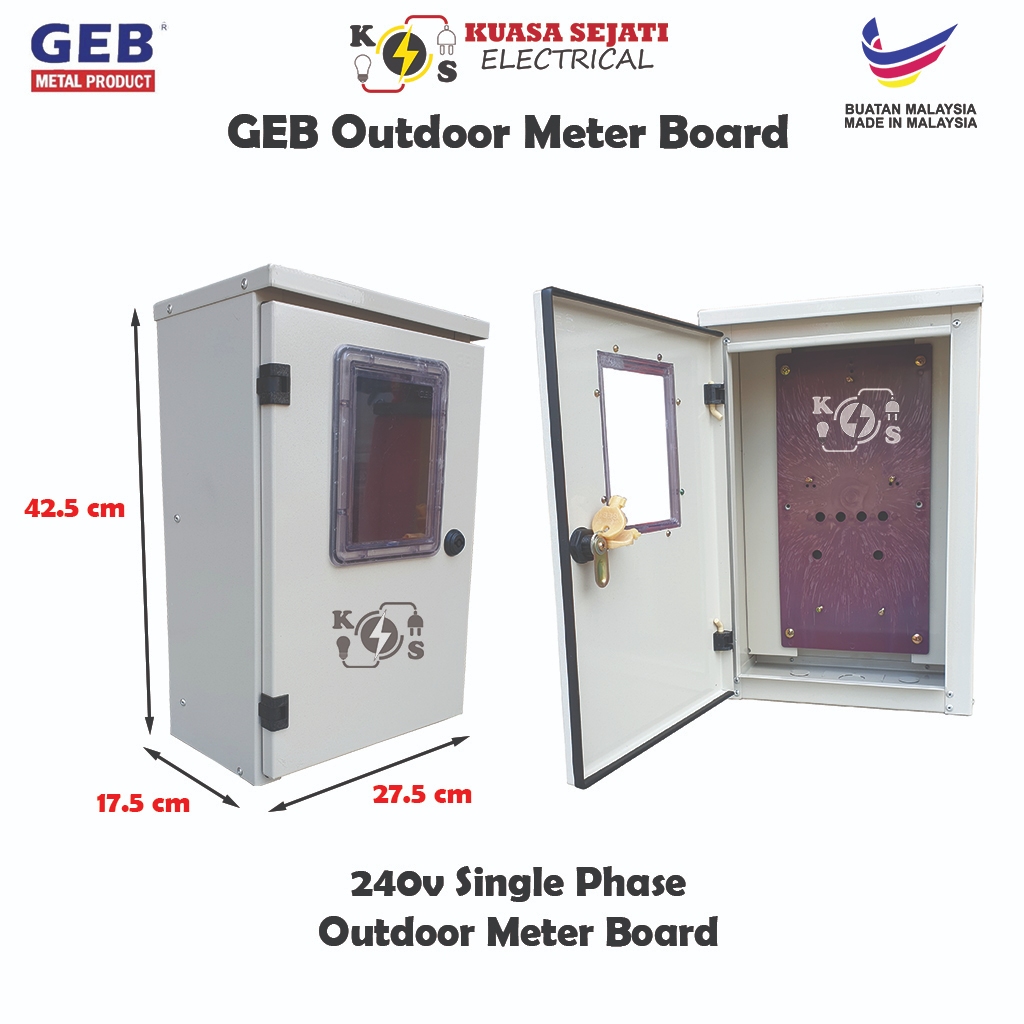 GEB 171107 240v Single Phase Outdoor KWH Meter Board | Shopee Malaysia