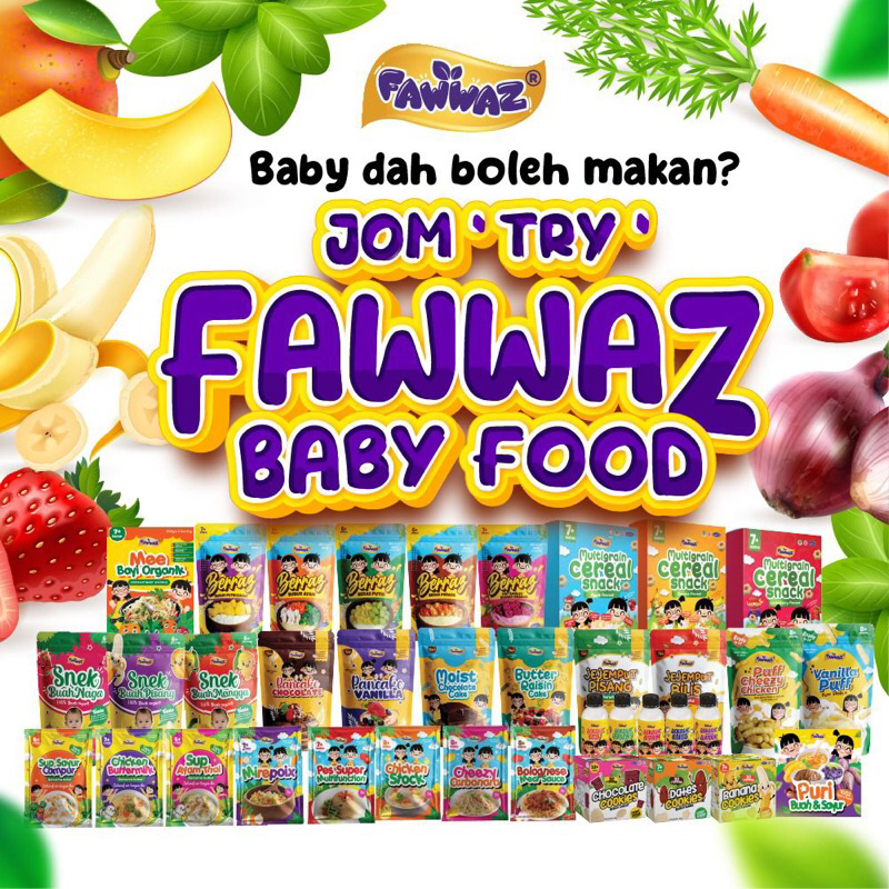 Fawwaz Babyfood (Bubur, Mee, Snek, Perasa, Tepung, Ready-to-eat ...