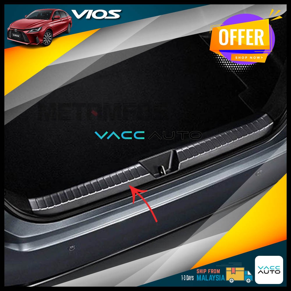 Toyota Vios (4th Gen) Rear Bumper Protector Trim Protector Cover 2023 ...
