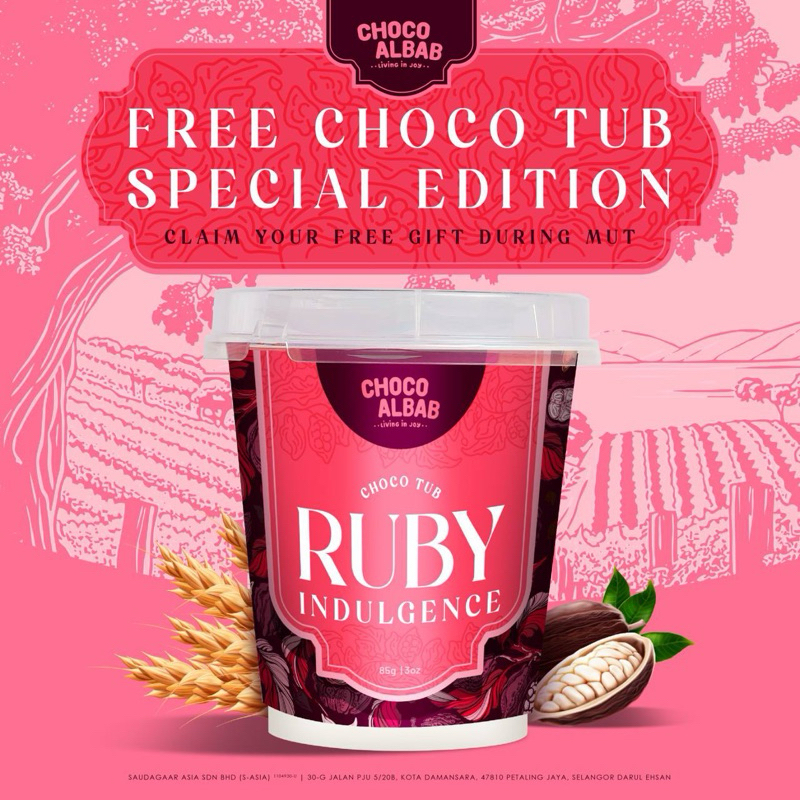 ♨️NEW IN♨️ RUBY INDULGENCE by CHOCO ALBAB (85GM) 🍫🍇 | Shopee Malaysia