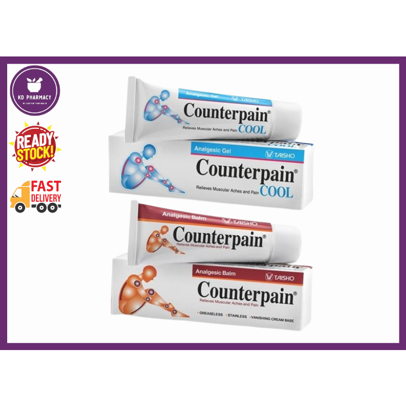Counterpain Analgesic Balm / Cool Gel -Muscle pain / Back pain ...