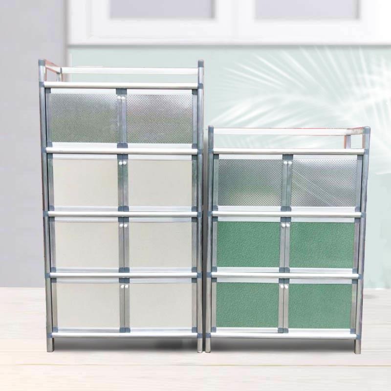 Aluminum alloy storage cabinet multi-layer storage cabinet sideboard ...