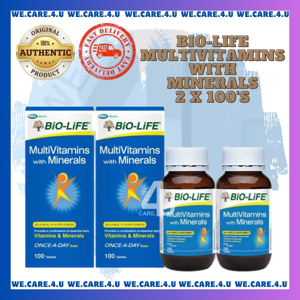 ~BIO-LIFE MULTIVITAMINS WITH MINERALS 2 X 100's | Shopee Malaysia