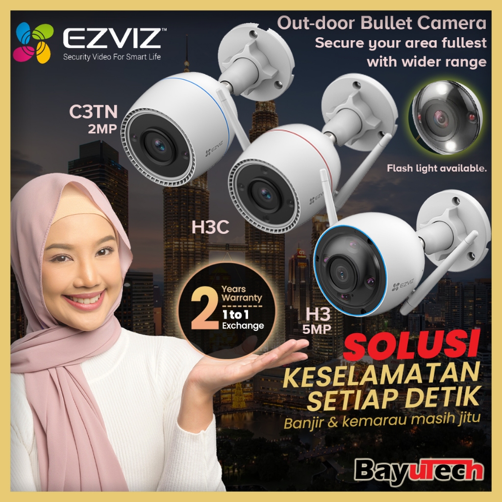 EZVIZ C3TN H3C H3 2MP 3MP 4MP 5MP Wireless Outdoor IP66 Wi-Fi Security ...