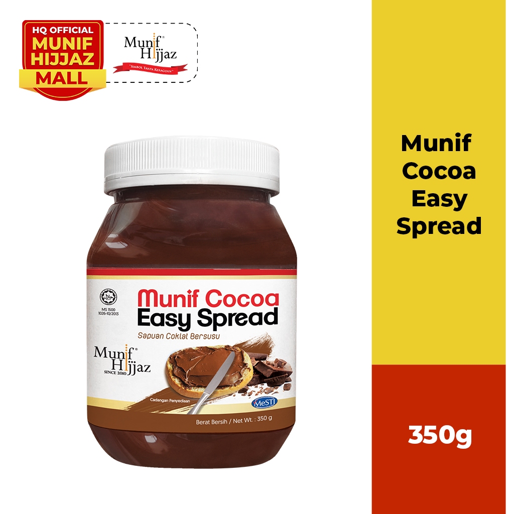 Munif Cocoa Easy Spread - Chocolate (350g/Jar) | Shopee Malaysia