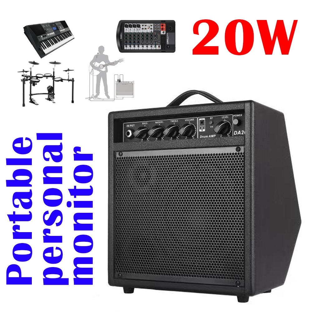 DA20 20watts Personal Drum Monitor Electronic Drum Amplifier with 3 ...