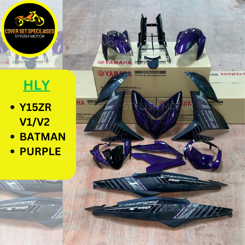 HLY YAMAHA Y15zr V1 V2 Coverset Batman Black Purple Red Y15 First Model 2015 Body Cover Kosong ...
