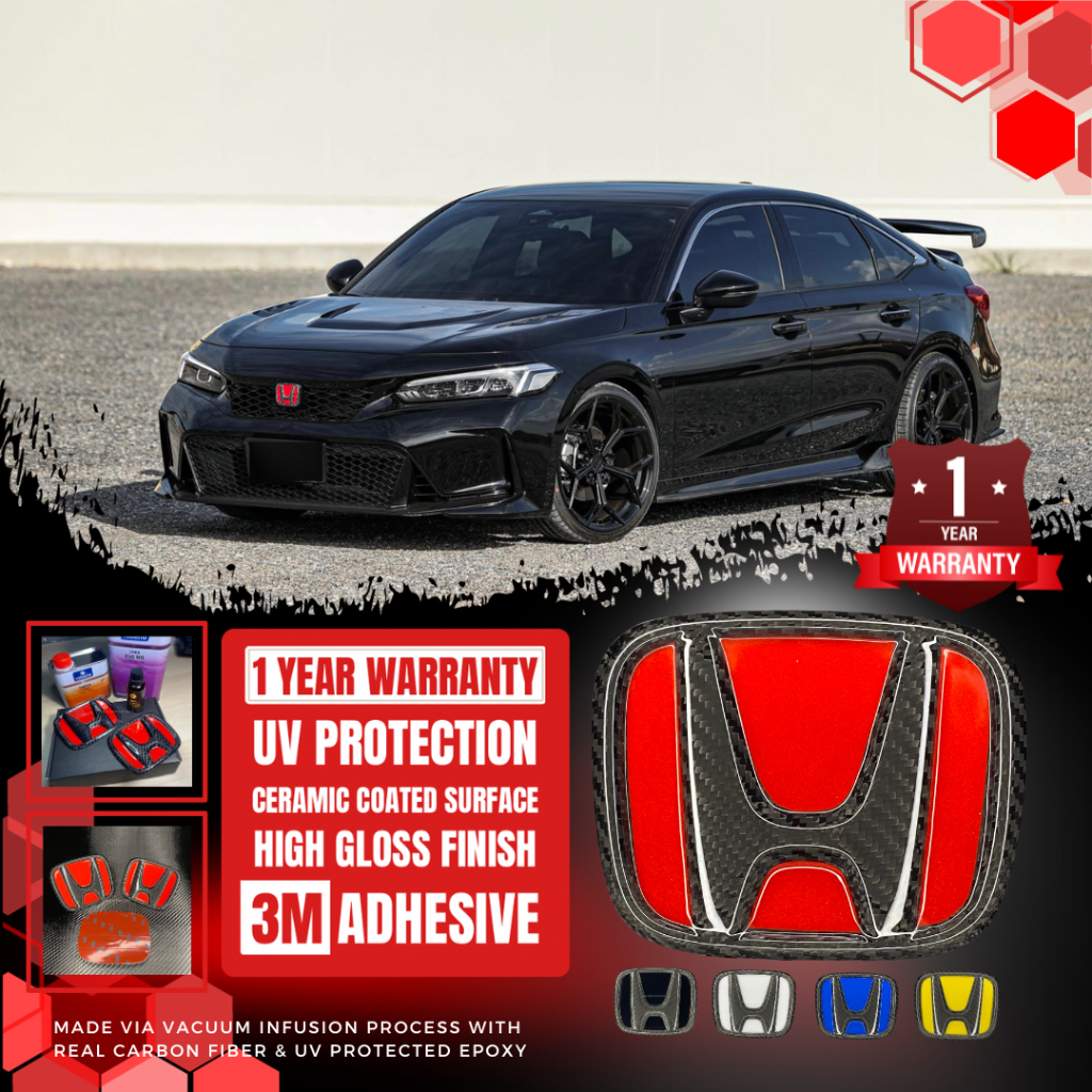 Honda Civic FE logo Carbon Fiber Emblem | Shopee Malaysia