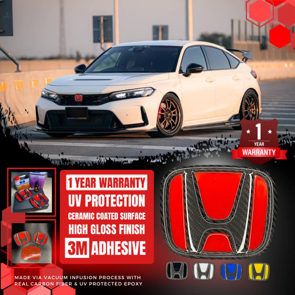 Honda Civic FL5 Type R logo carbon fiber emblem FL5R | Shopee Malaysia
