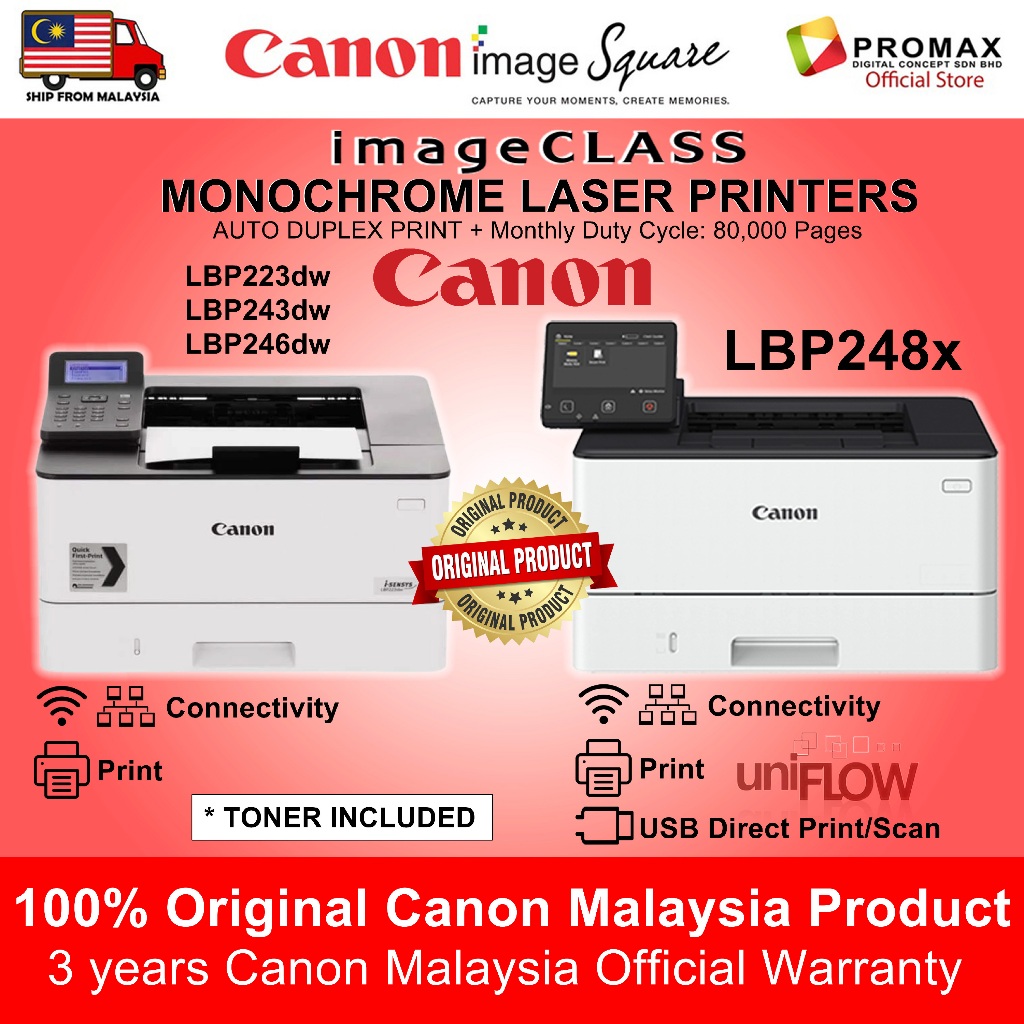CANON imageCLASS LBP246dw / LBP243dw / LBP248x MONOCHROME LASER ...