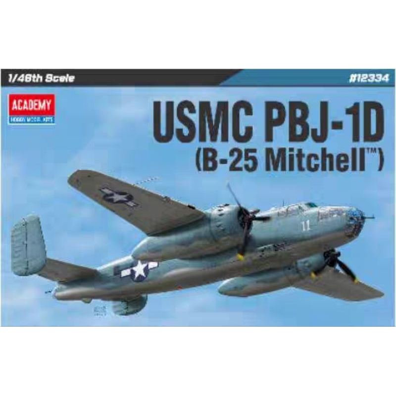 USMC PBJ-1D B-25 Mitchell Bomber Aircraft 1/48 Academy | Shopee Malaysia