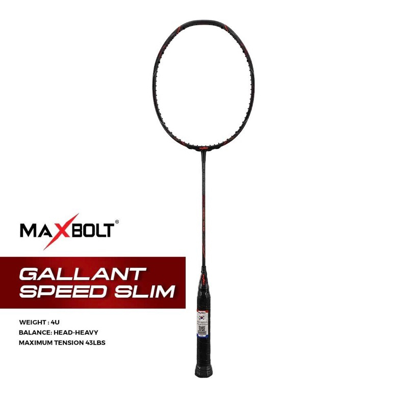 Maxbolt Gallant Speed Silm Badminton Rackets (Free Cover) | Shopee Malaysia