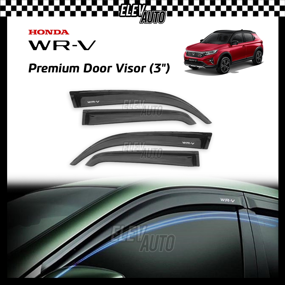 Honda WR-V WRV Premium 3" Door Visor Rain Guard Visor Accessories ...