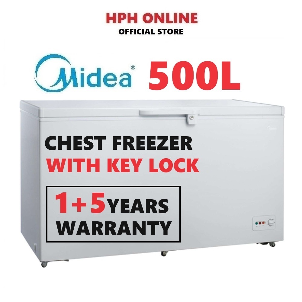 Midea Chest Freezer (390L / 500L / 660L / 860L) Peti Pembeku WD-300W WD ...