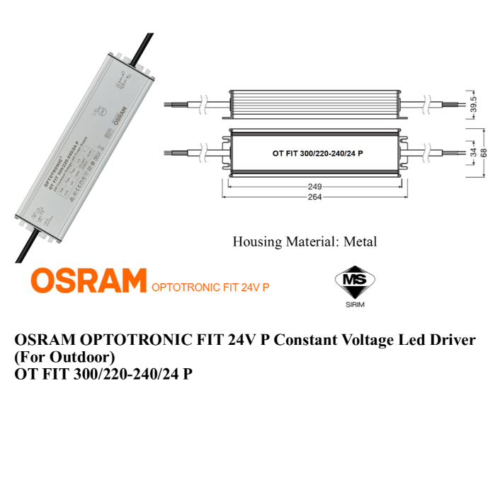 OSRAM OPTOTRONIC FIT 24V P Constant Voltage Led Driver, 24V LED Power ...