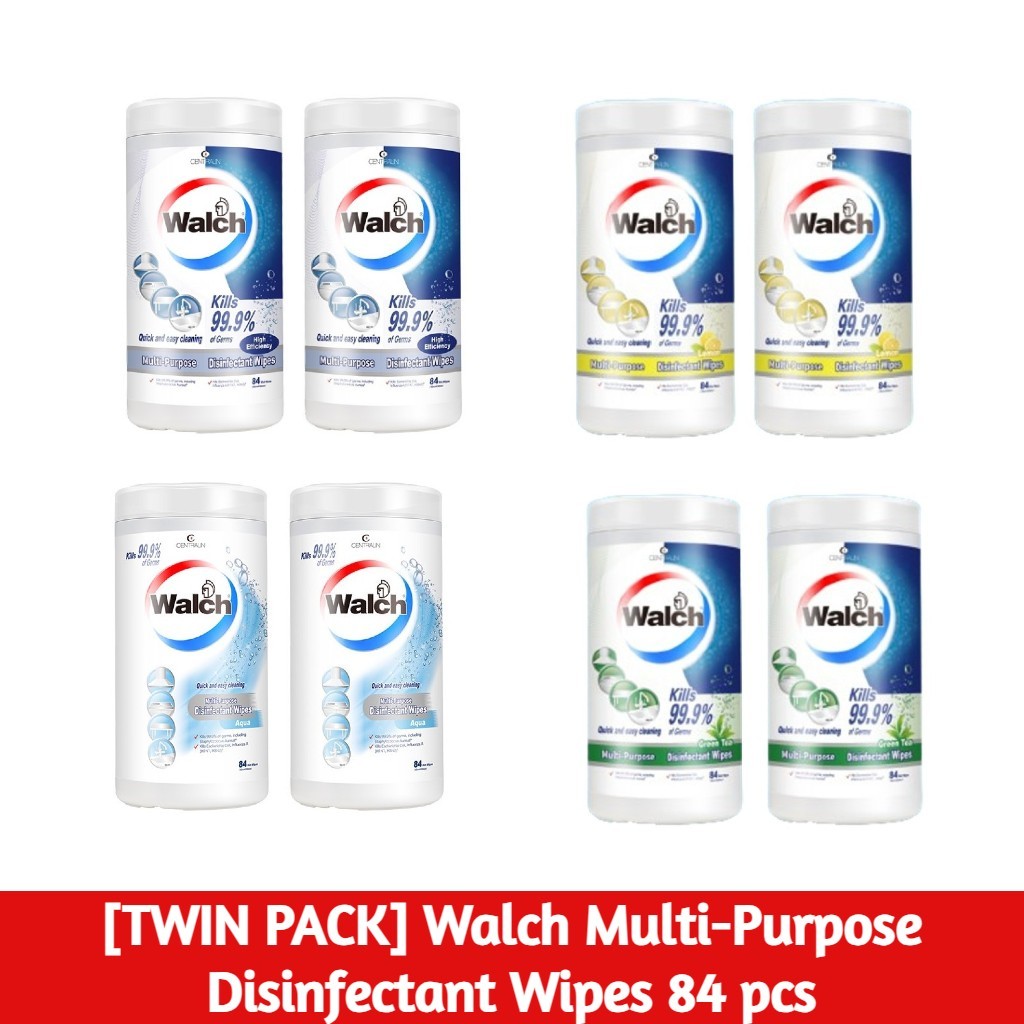 [TWIN PACK] Walch Multi-Purpose Disinfectant Wipes 84 Pcs | Shopee Malaysia