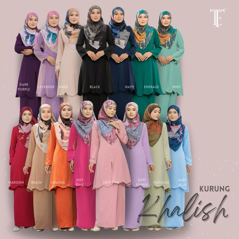 Kurung Khalish ironless italian crepe kain lipat batik | Shopee Malaysia