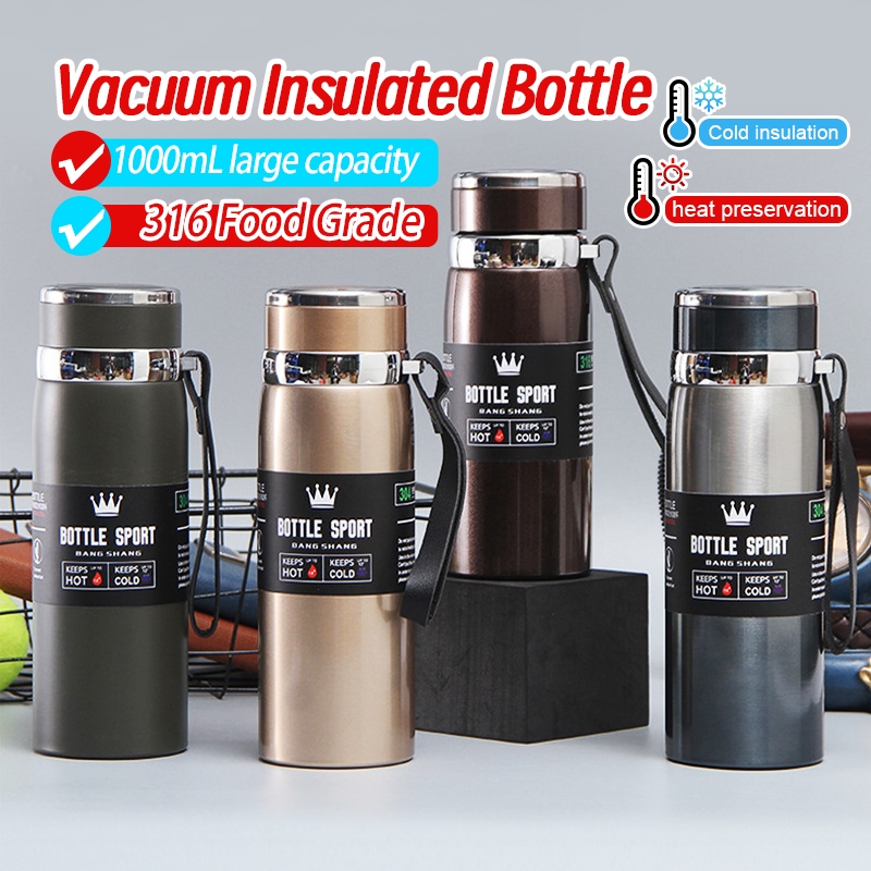 800ml 1000ml SUS 316 Stainless Steel Vacuum Flask Bottle Cup 316 ...
