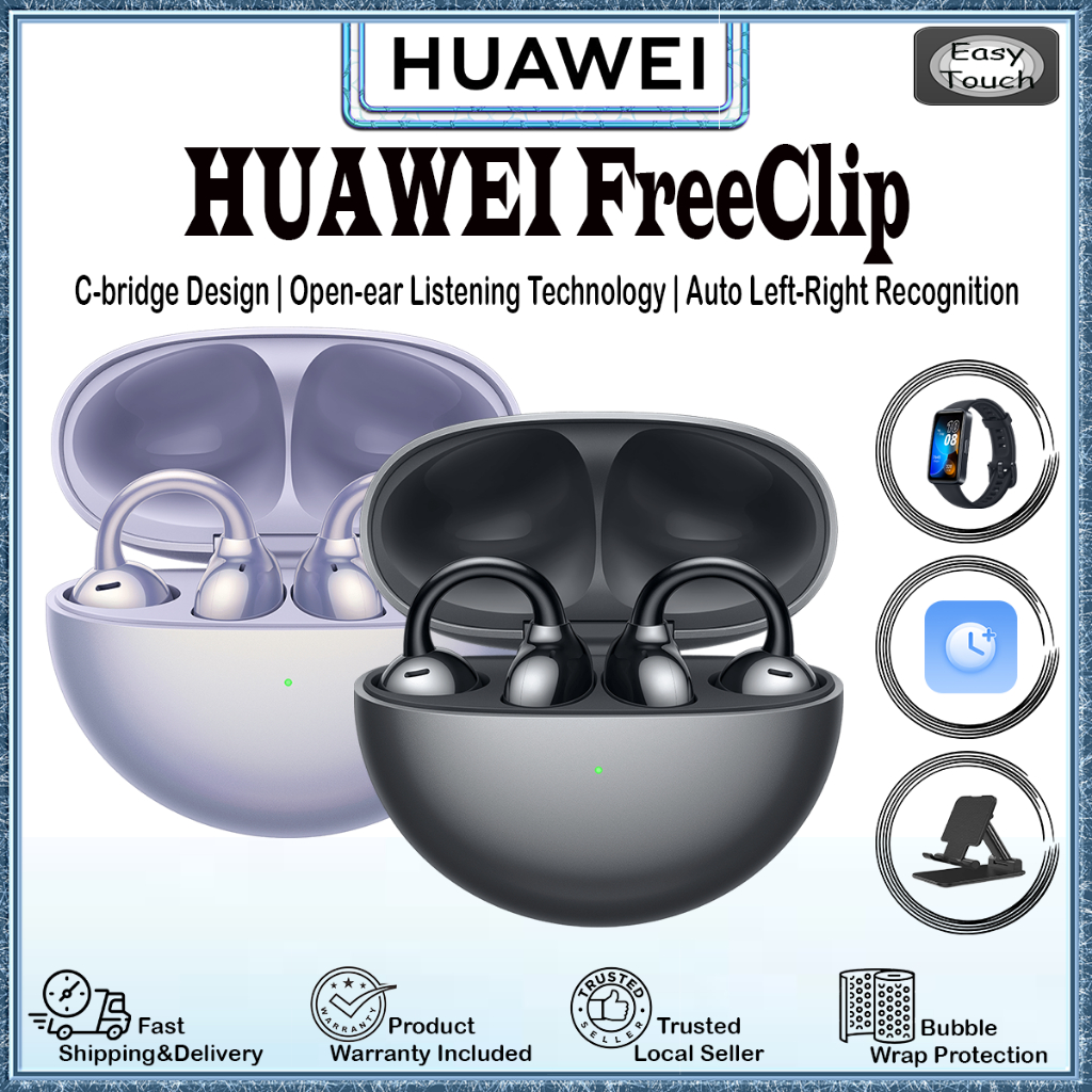 HUAWEI FreeClip Wireless Earbuds | C-bridge Design | Open-ear Listening ...