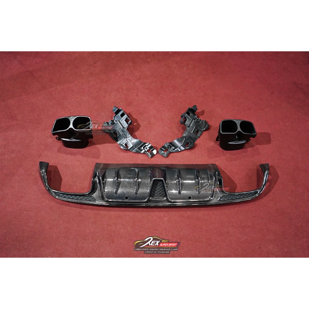 Mercedes Benz C-CLASS W205 Sedan C200 C250 C300 C43 C63 Rear Diffuser ...