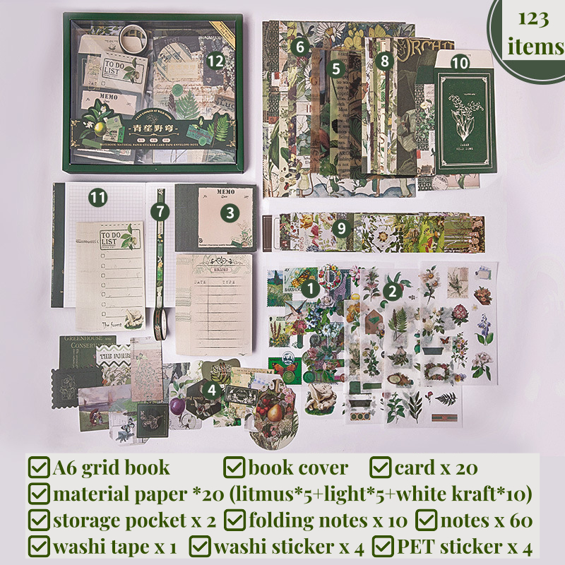CW Journal Retro Literary Series Vintage Journal Starter Kit Set 155 ...