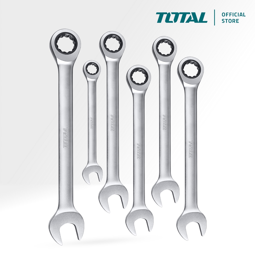TOTAL Ratchet Spanner Set (8mm-17mm/6 Pcs) With High Quality Cr-Mo Steel THT102RK566 | Shopee ...