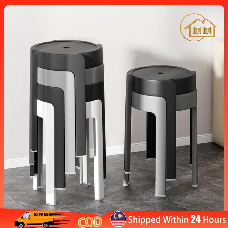 LI| Nordic Plastic Stool Kerusi Makan Premium Designer Cafe Chair Restaurant Dining Chair Cafe ...