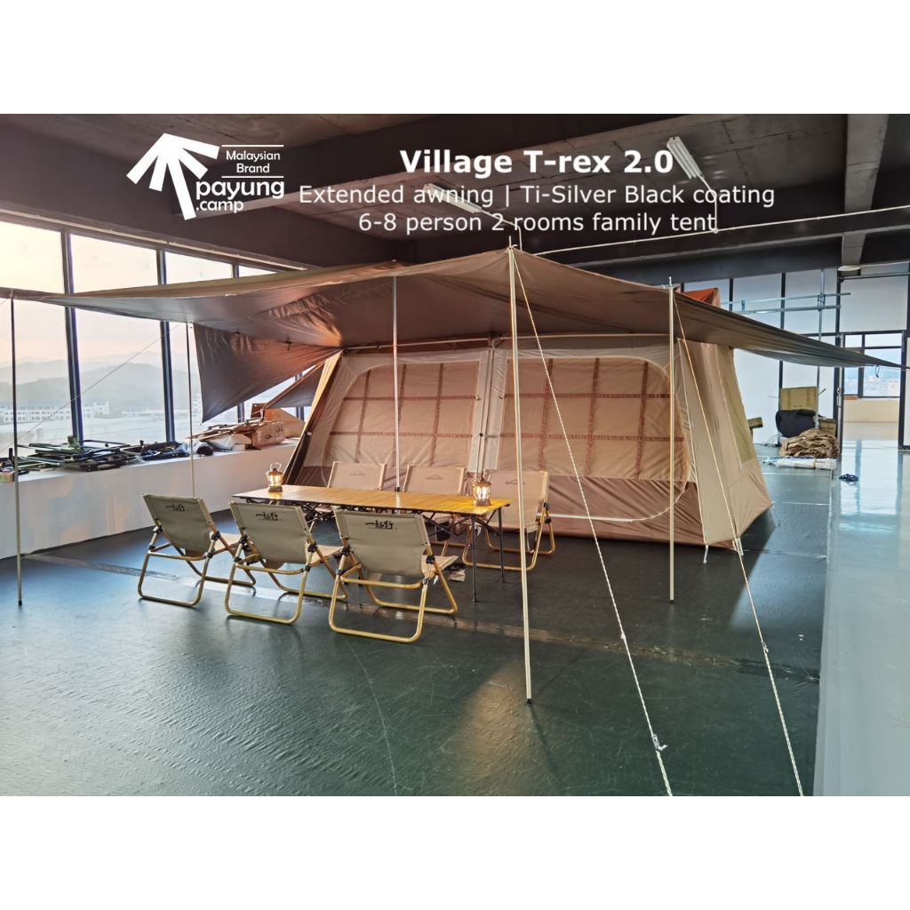 PAYUNG.CAMP Village T Xtra Large Luxury 8 person to 10 p Family T-Rex ...