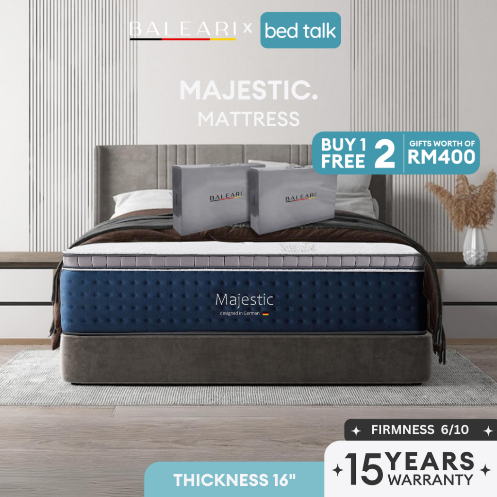 🎁New Model 🎁Baleari Majestic Mattress | 16" Tilam 床垫 | 15 Years ...
